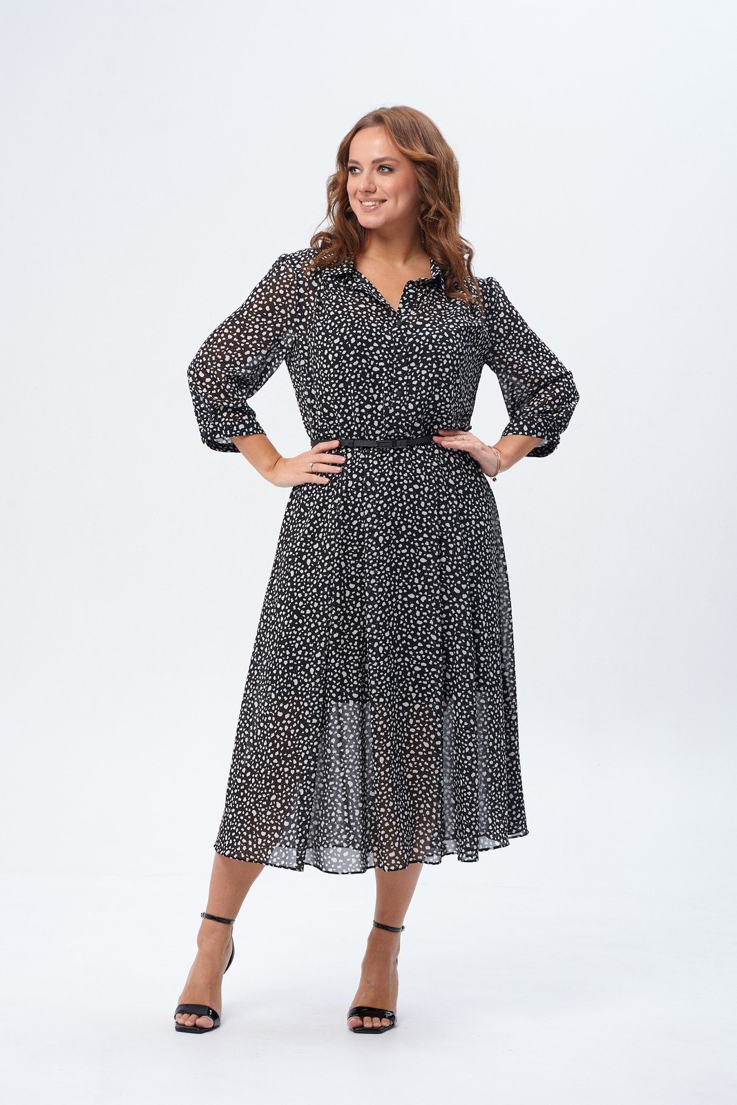 Платье 8281 черный + крапинка Tvin купить в интернет магазине | в наличии